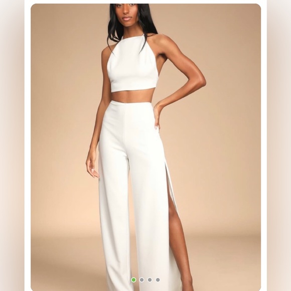 Pants & Jumpsuits | Sexy Two Piece Matching Co Ord Set With High Slit ...